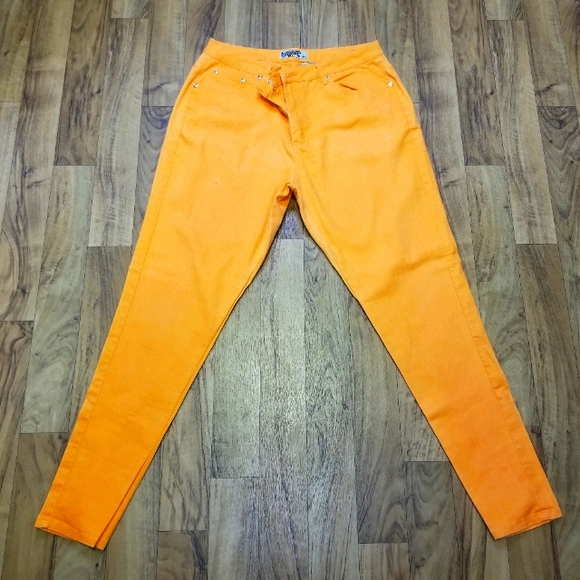 Crest Jeans | Jeans | Bright Orange Skinny Crest Jeans Size 718 | Poshmark